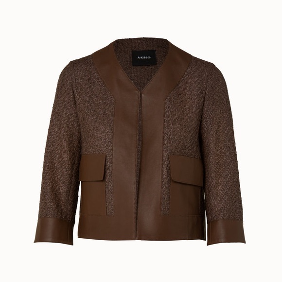 Akris | Jackets & Coats | Nwot Akris Wool Blend Structured Tweed Jacket ...